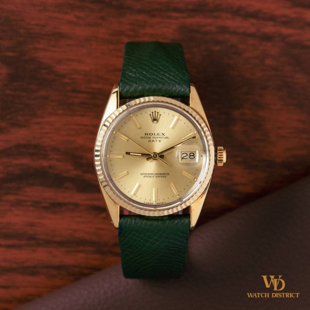 Rolex Gold-Capped Steel Oyster Perpetual Date 15505 – Watch District SG