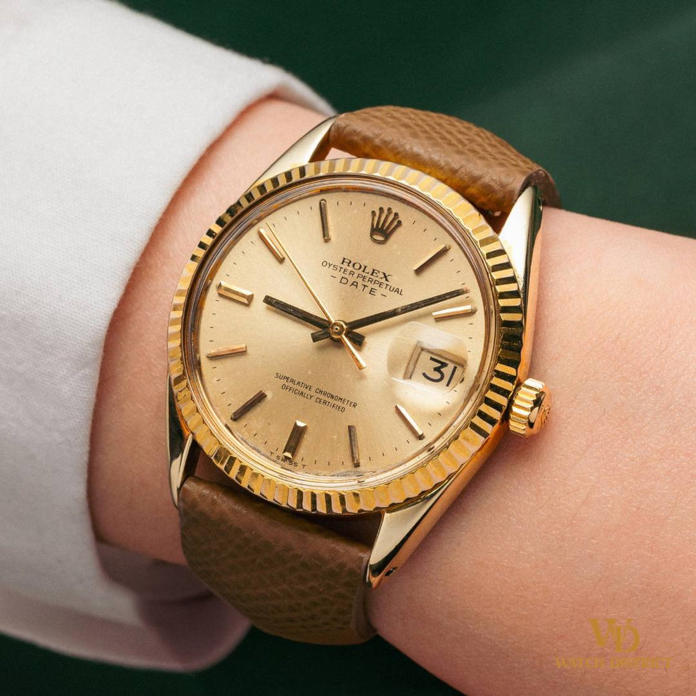 Rolex Oyster Perpetual Date Gold-Capped 1550 – Watch District SG